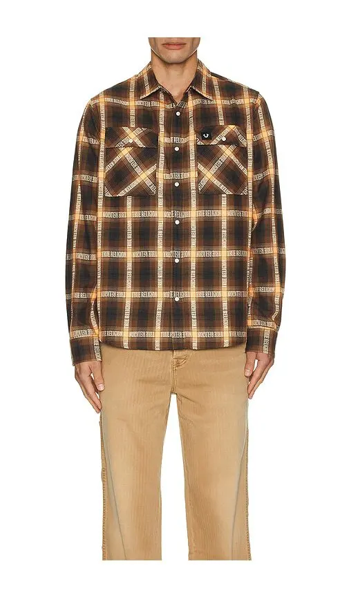 True Religion Jacquard Workwear Shirt In Brown In Chiffon Plaid - 35% Off |  Editorialist