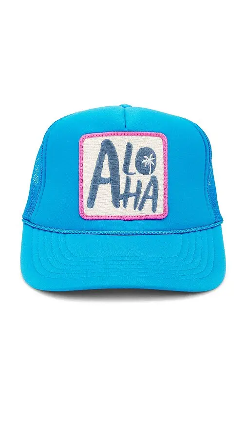 FRIDAY FEELIN Aloha Trucker Hat - Blue