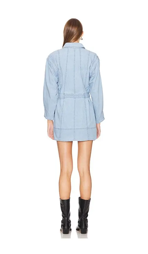 free people esme denim dress Free People x REVOLVE Esme Mini Dress in Soft Blue in Denim-Light