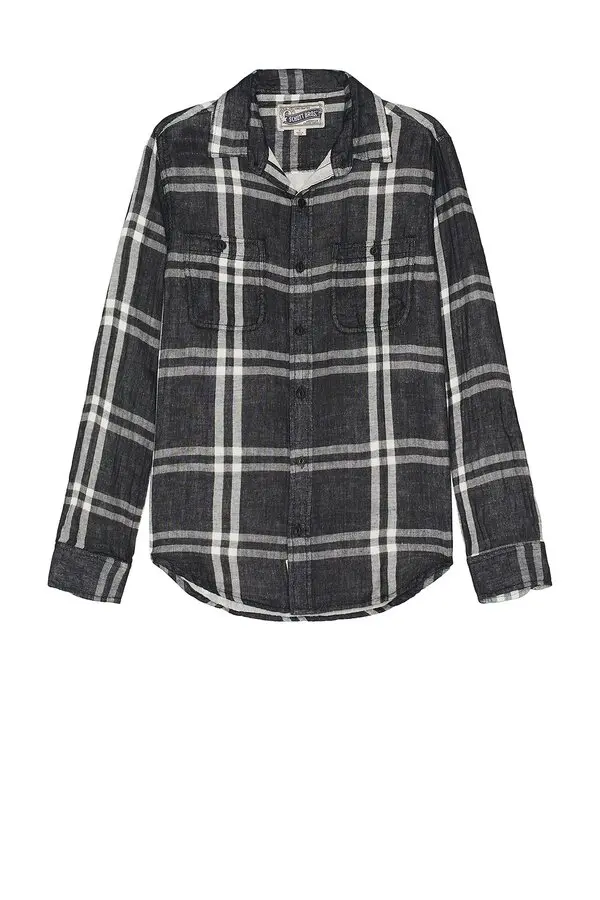 SCHOTT Double Weave Plaid Work Shirt