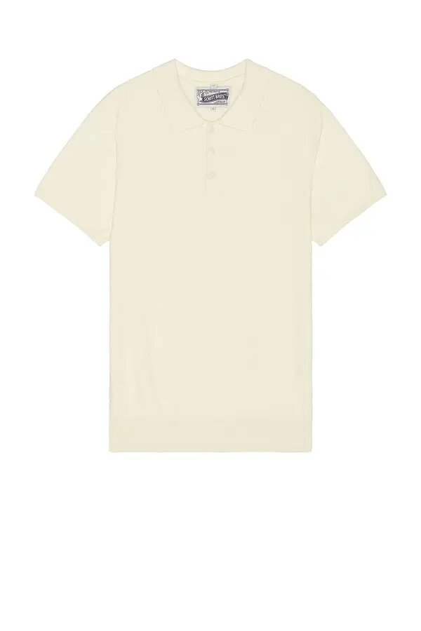 SCHOTT Basket Weave Polo In White