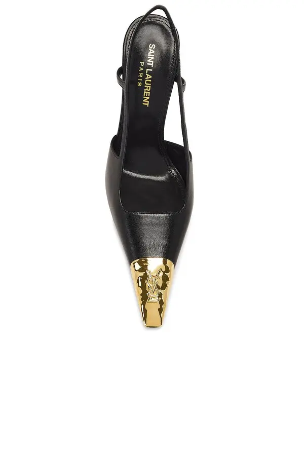Saint Laurent Jeanne Slingback Pump - Nero