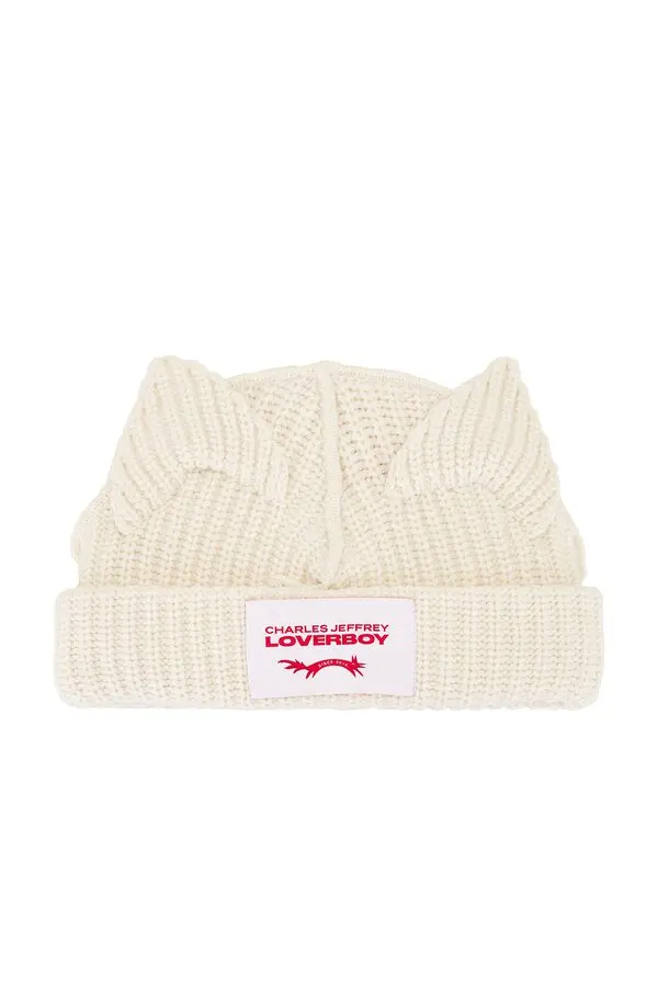 CHARLES JEFFREY Chunky Ears Beanie - Ecru