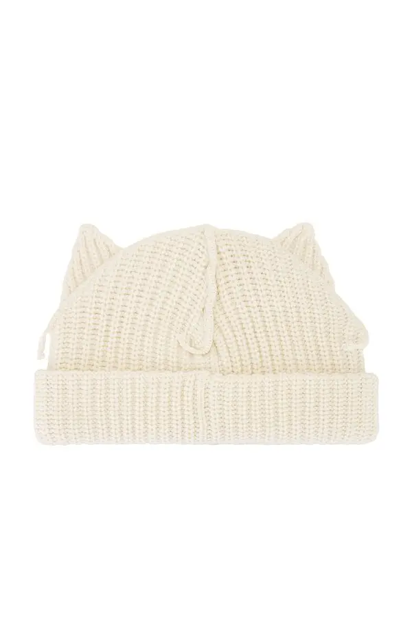 CHARLES JEFFREY Chunky Ears Beanie - Ecru