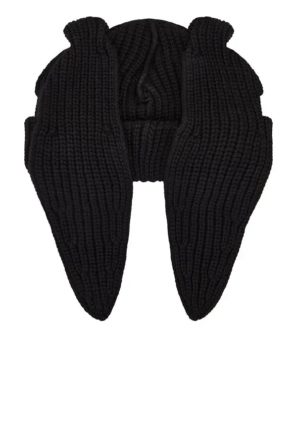 CHARLES JEFFREY Chunky Rabbit Beanie - Black