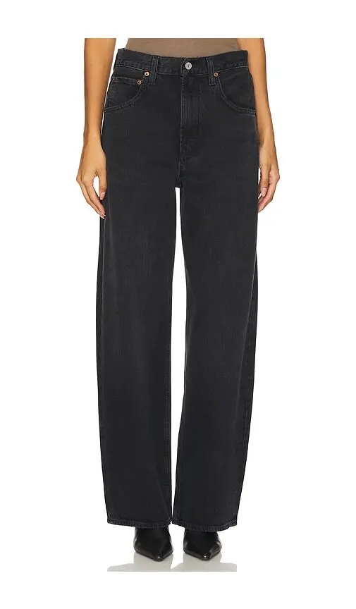 AGOLDE Low Curve Wide Leg Jeans - Black