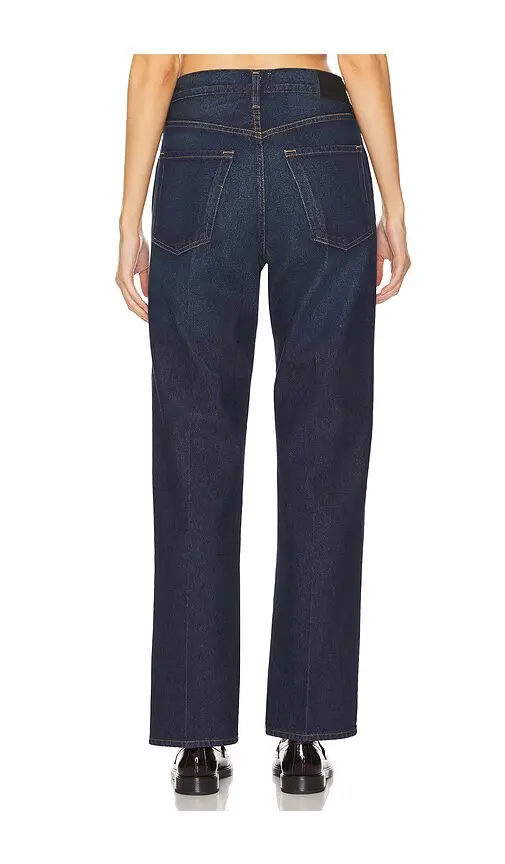 Citizens Of Humanity Baretta Relaxed Straight Jeans In Dark Wash Denim
