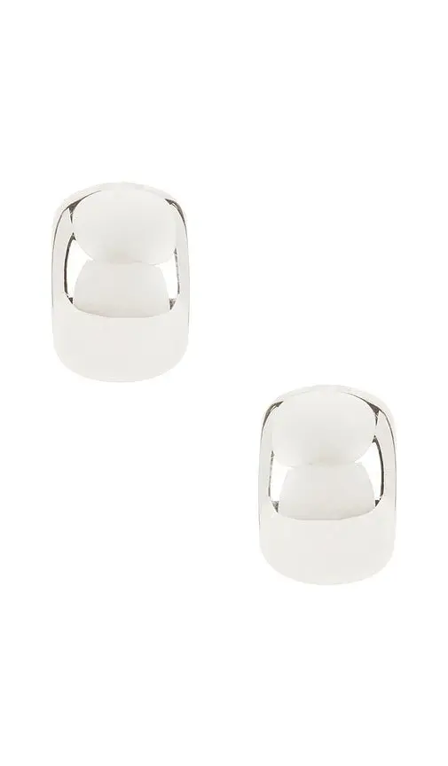 HEAVEN MAYHEM Ky Hoop Earrings - Metallic Silver