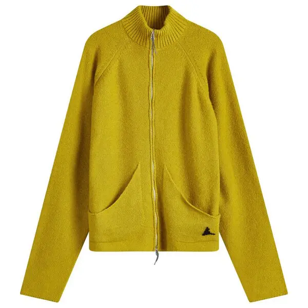 Roa Mohair Zip Cardigan In Yellow - 50% Off | Editorialist