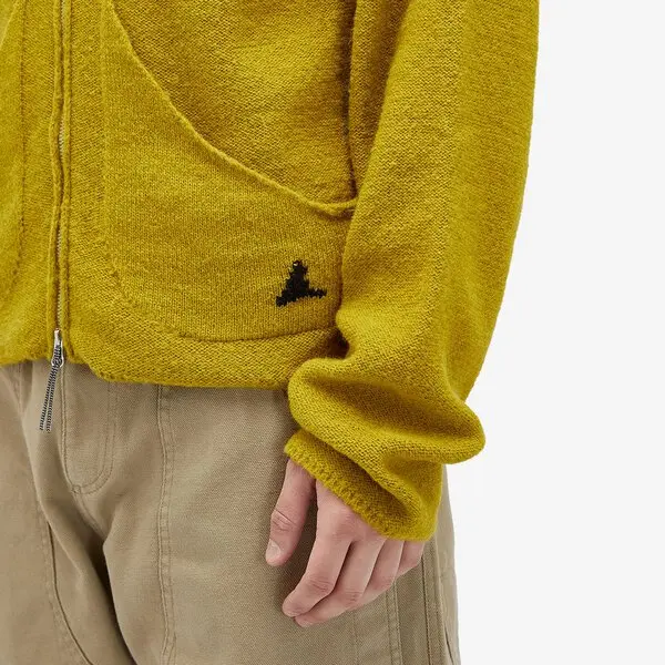 Roa Mohair Zip Cardigan In Yellow - 50% Off | Editorialist