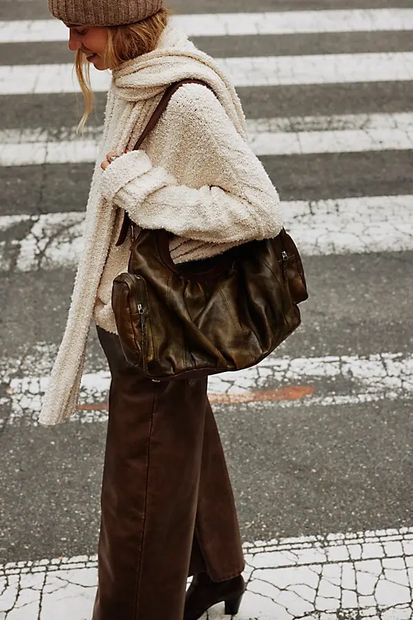 Free People We The Free Hattie Hardware Shoulder Bag - Olive
