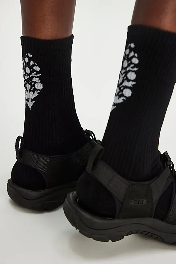 LUCKY HONEY Last Lap Tube Socks - Black/white