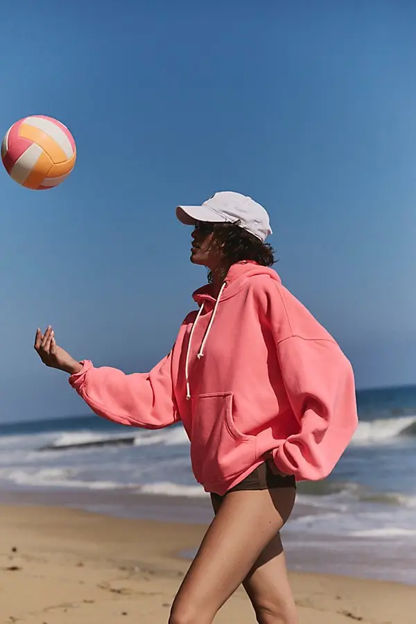 Free People Relaxed Fit Hoodie - Electric Sunset