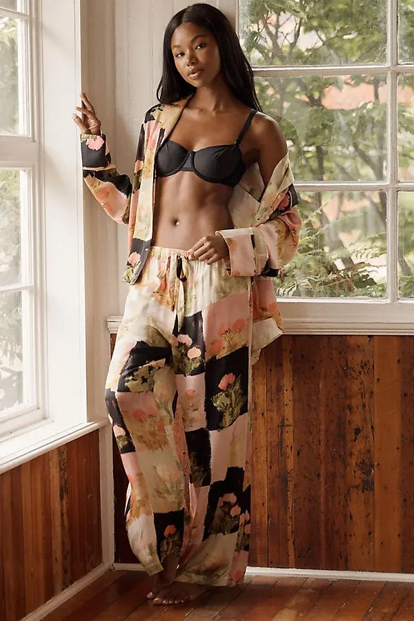 LYREBIRD Silky Pajama Pants - Multi Floral