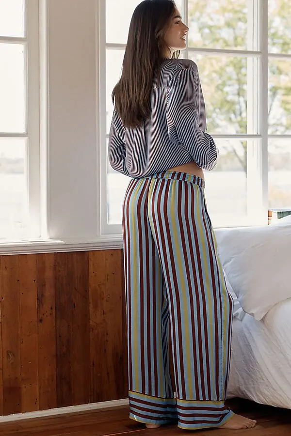 LYREBIRD Neela Pajama Pants Lb Silky - Soft Blue