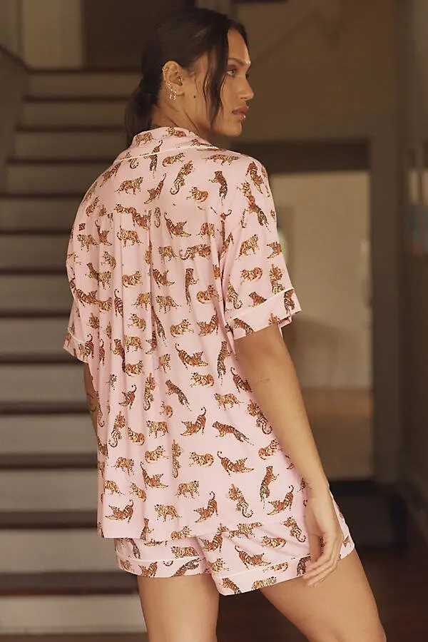 LYREBIRD Modaluxe Short Sleeve Pajama Shirt - Tiger