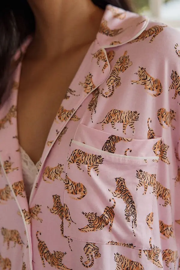 LYREBIRD Briar Short Sleeve Pajama Shirt Modaluxe - Tiger