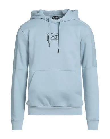 EA7 Sweatshirt In Light Cotton And Polyester - Light Blue