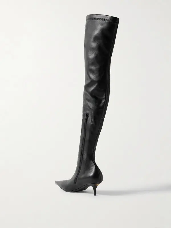 Balenciaga Avenue Leather Over-the-knee Boots