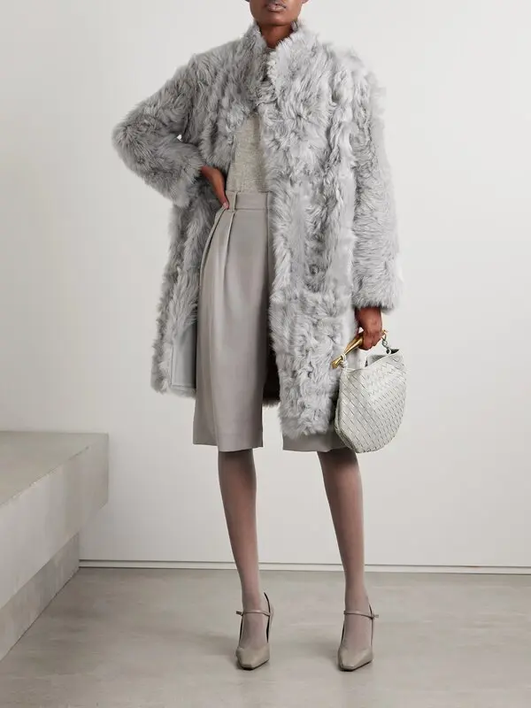 YVES SALOMON Shearling Longline Coat