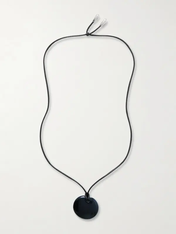 SOPHIE BUHAI Small Full Moon Onyx Pendant Necklace - Black