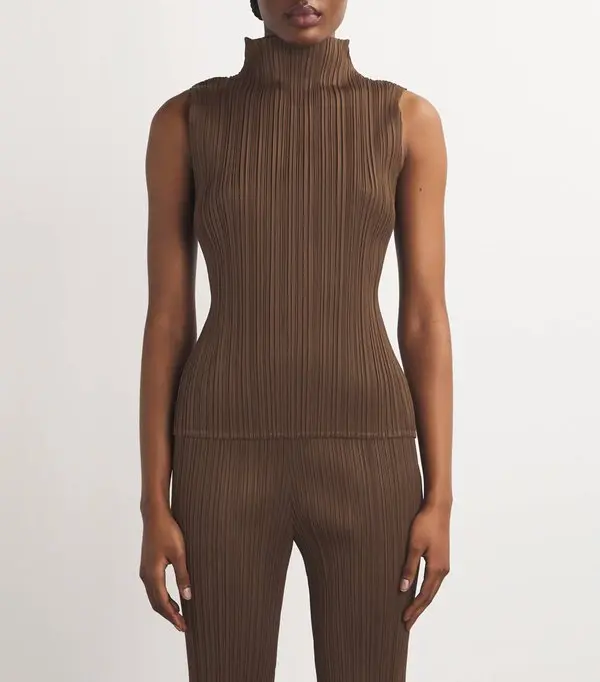 Issey Miyake Basics Tank Top - Brown