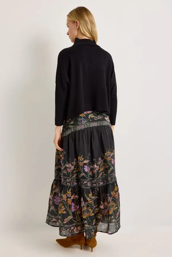 MARIE OLIVER Claudine Popover Mock Neck Sweater - Black