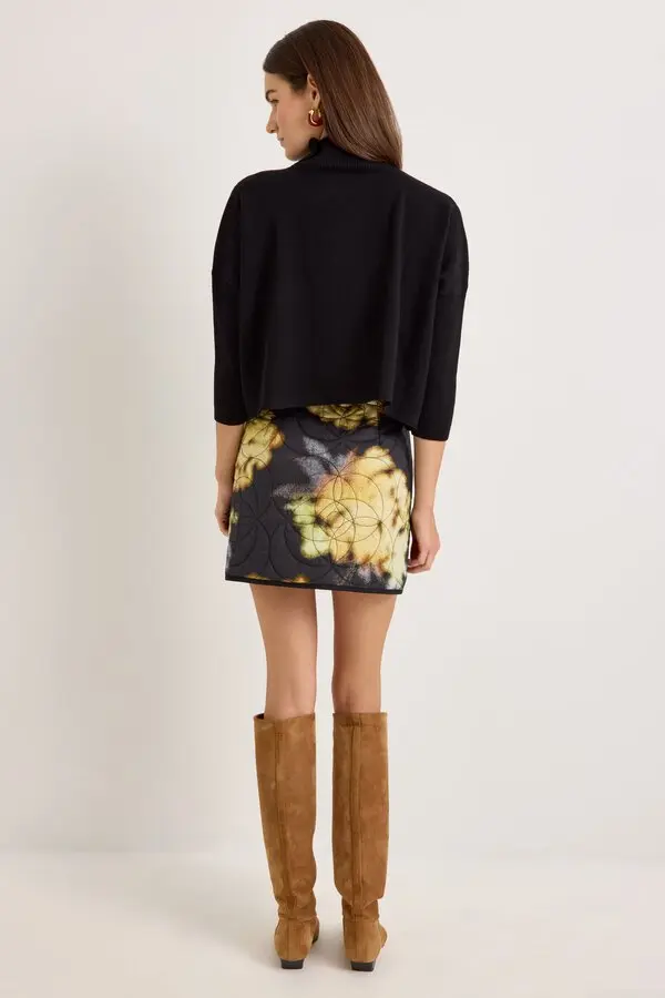 MARIE OLIVER Claudine Popover Mock Neck Sweater - Black