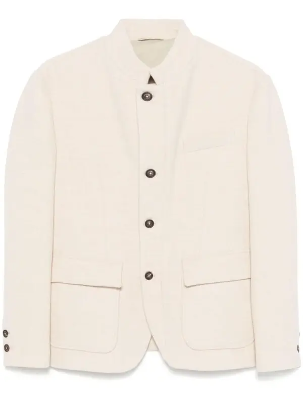 Eleventy Flannel Jacket - Neutrals