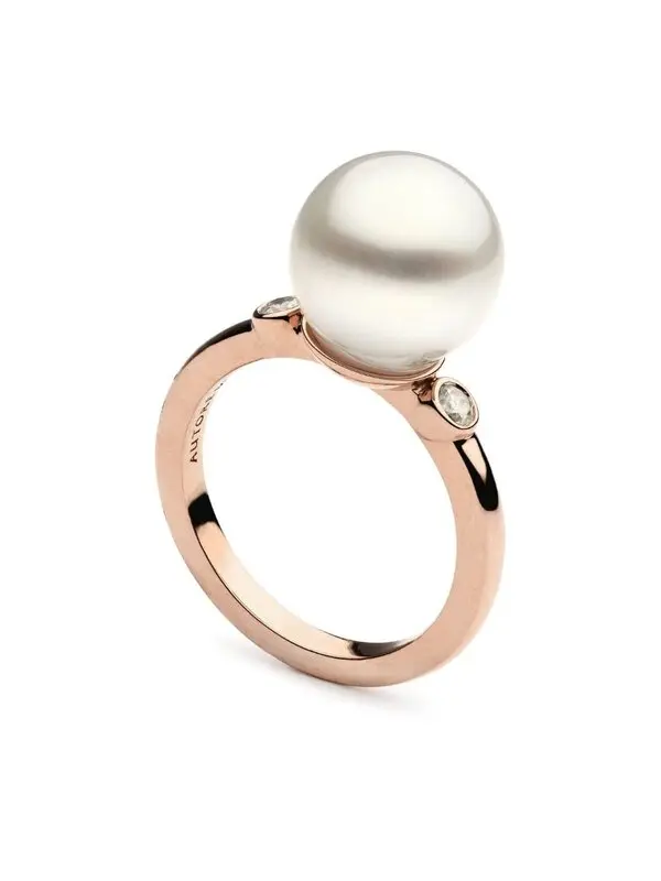 AUTORE MODA 9kt Rose Gold Allegra South Sea Pearl Ring - Pink
