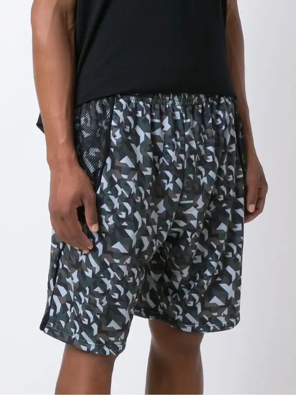 AMIR SLAMA Geometric Print Track Shorts