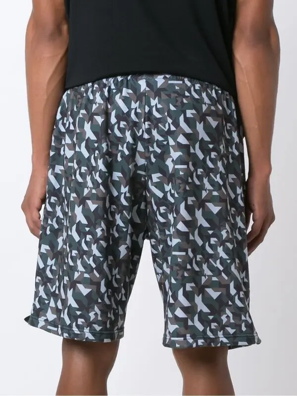 AMIR SLAMA Geometric Print Track Shorts