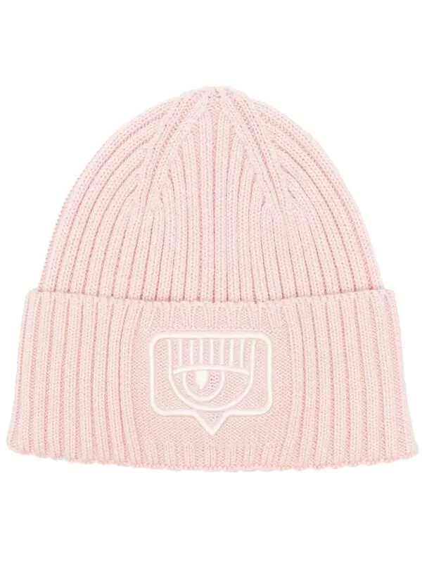 CHIARA FERRAGNI Eyelike Embroidered Beanie - Pink