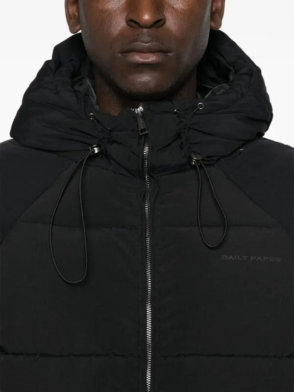 DAILY PAPER Logo-print Padded Jacket - Black