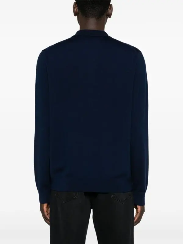 Michael Kors Merino-wool Polo Shirt - Blue