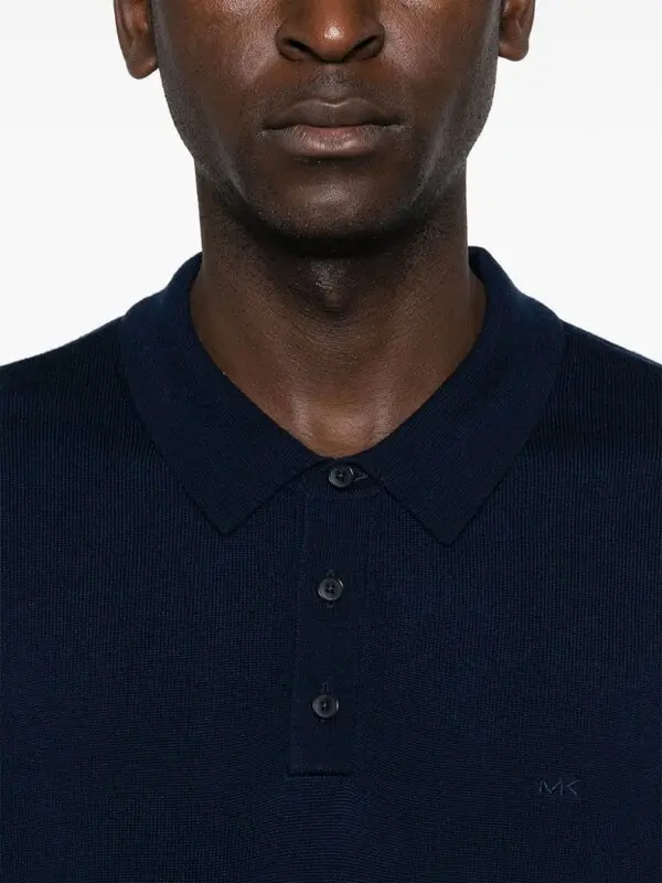 Michael Kors Merino-wool Polo Shirt - Blue