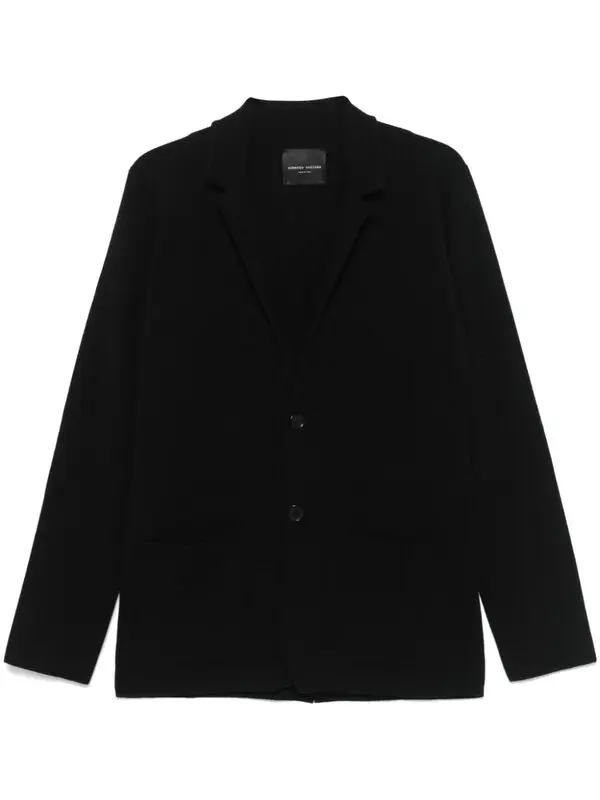 ROBERTO COLLINA Knitted Blazer - Black