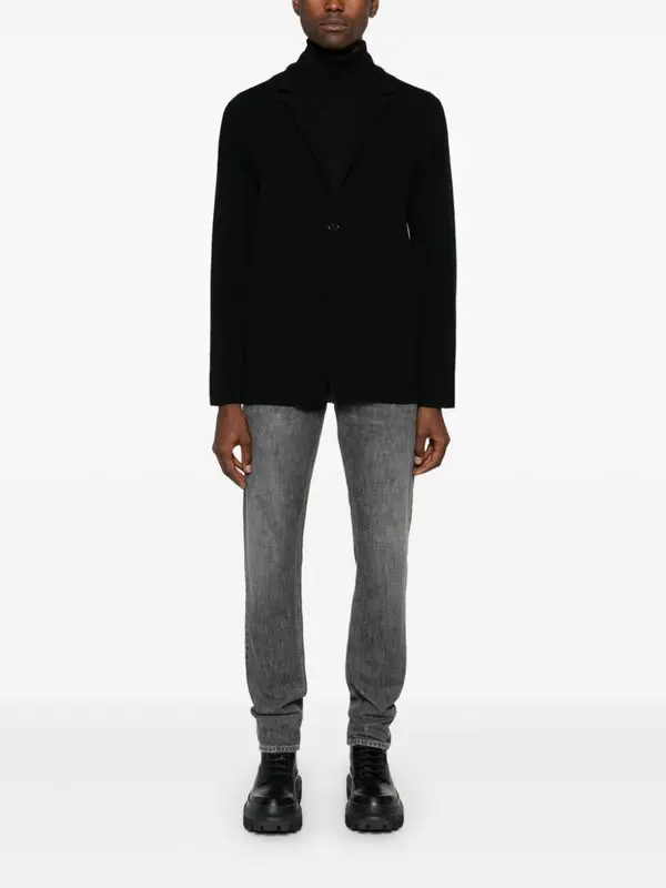 ROBERTO COLLINA Knitted Blazer - Black