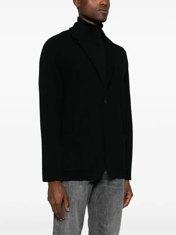 ROBERTO COLLINA Knitted Blazer - Black