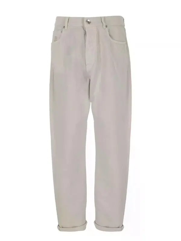 Brunello Cucinelli Logo-embroidered Jeans