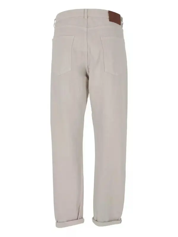 Brunello Cucinelli Logo-embroidered Jeans