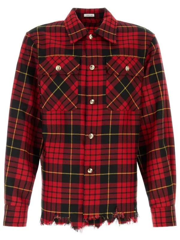 Alexander McQueen Distressed Macqueen Tartan Shirt