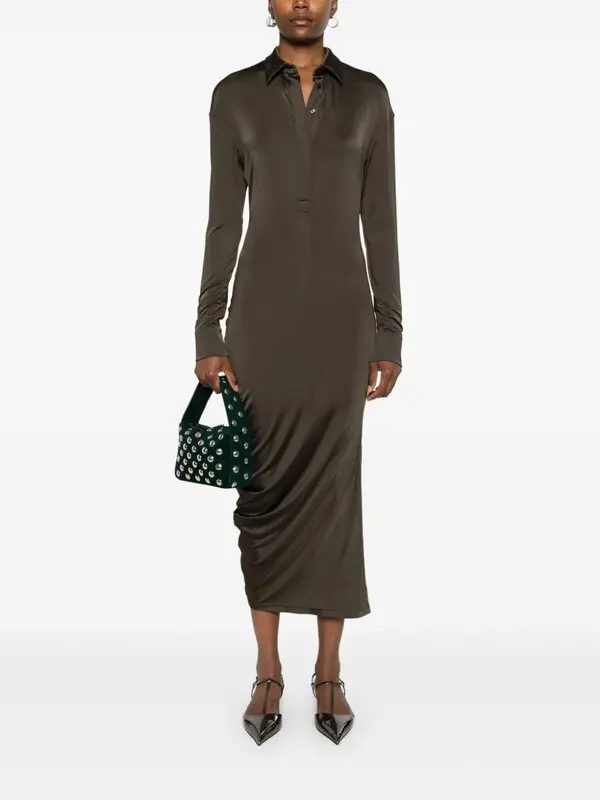 Alexander McQueen Stretch-jersey Shirt Midi Dress