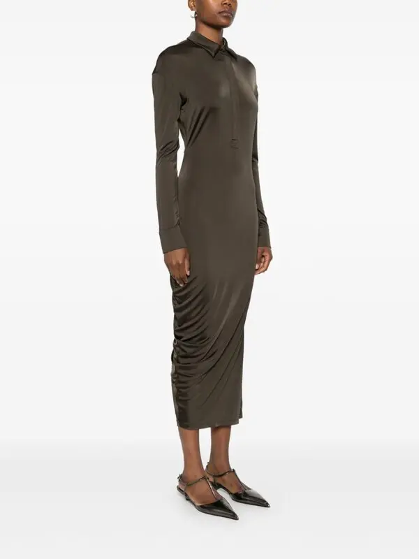 Alexander McQueen Stretch-jersey Shirt Midi Dress