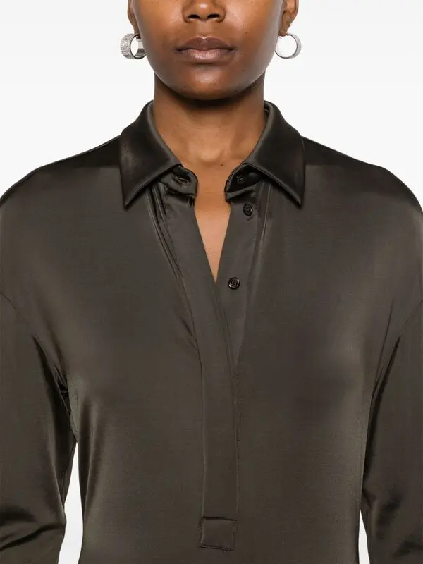 Alexander McQueen Stretch-jersey Shirt Midi Dress