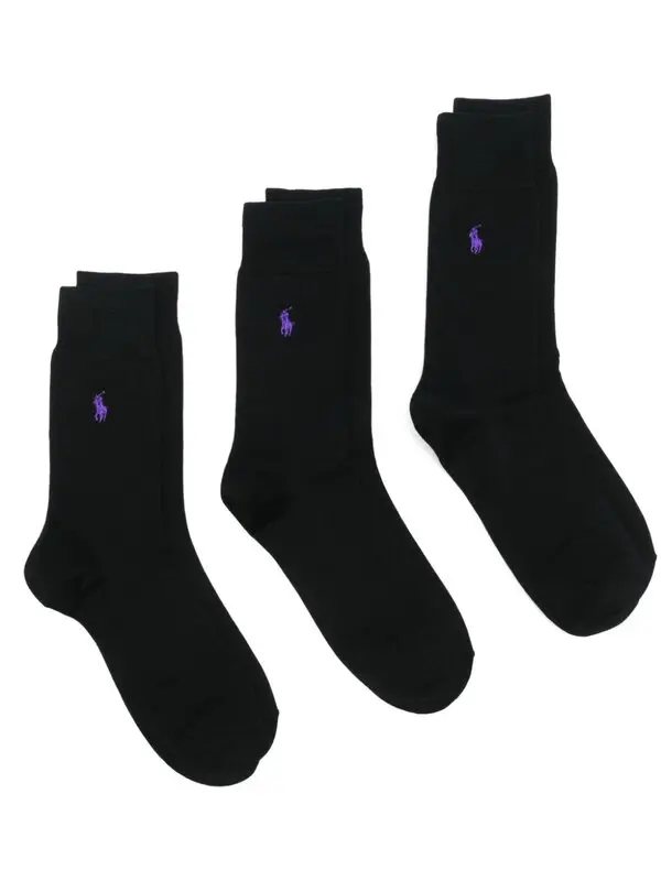 Polo Ralph Lauren Pony-motif Socks - Black