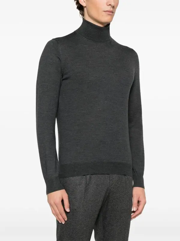 Tagliatore Miles Roll Neck Sweater - Grey