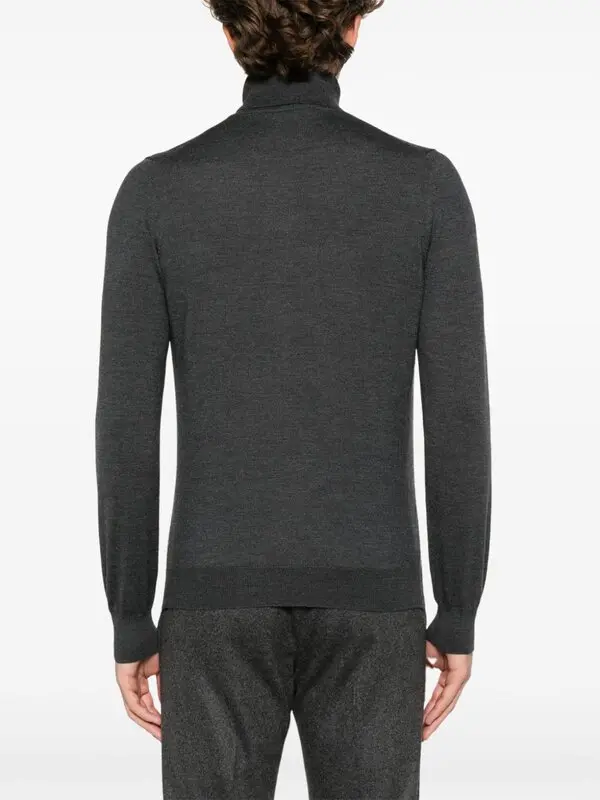 Tagliatore Miles Roll Neck Sweater - Grey