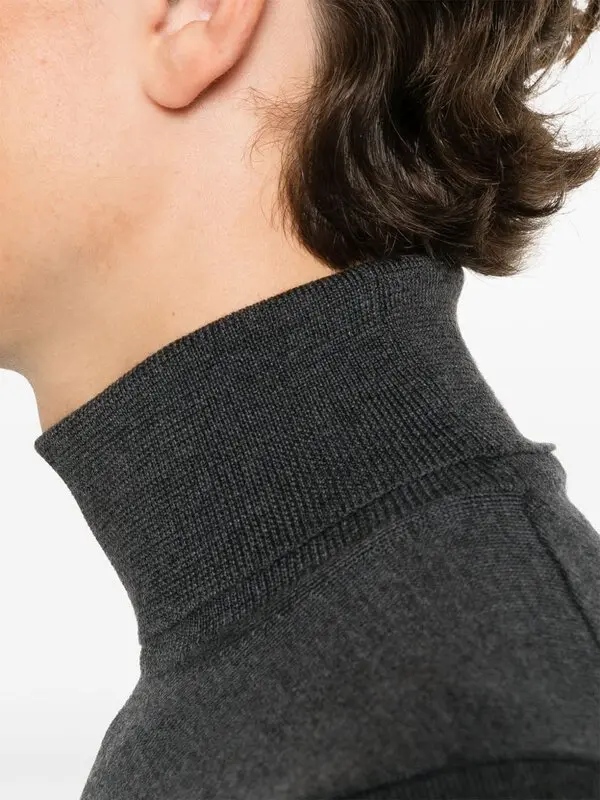 Tagliatore Miles Roll Neck Sweater - Grey