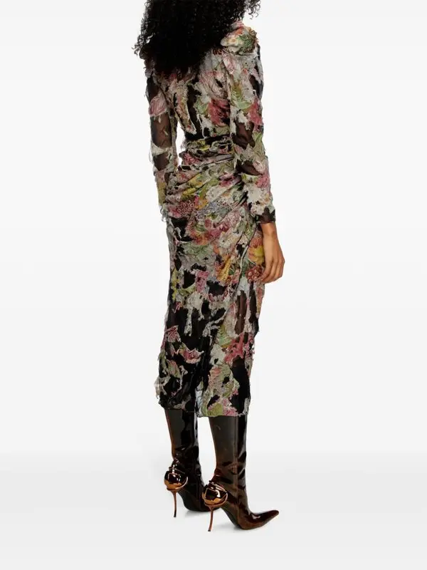 DIESEL® D-arany Floral Dress - Black